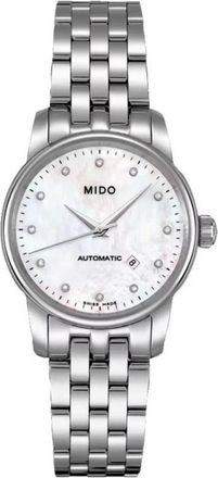 Mido Mido, Femme, Accessoires, Gris, Taille: ONE Size Montre habill&eacute;e en acier inoxydable avec affichage de la date