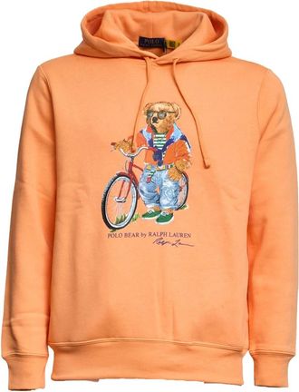 Polo Ralph Lauren Homme, Sweatshirts et sweats &agrave; capuche, Orange, Taille: L Polo Bear Sweat &agrave; capuche
