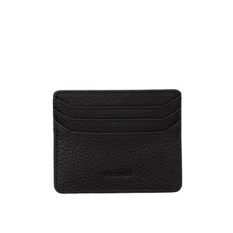 Grande Cosmetics 3633 Kartenetui aus echtem Leder f&uuml;r Damen und Herren, ultrad&uuml;nne, minimalistische Geldb&ouml;rse mit Rei&szlig;verschluss (schwarz)