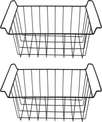 Sonew 2 St&uuml;ck Gefriertruhe f&uuml;r Gefriertruhe, K&ouml;rbe aus PE-beschichtetem Metalldraht f&uuml;r Gefriertruhe, Zubeh&ouml;r f&uuml;r die Organisation des