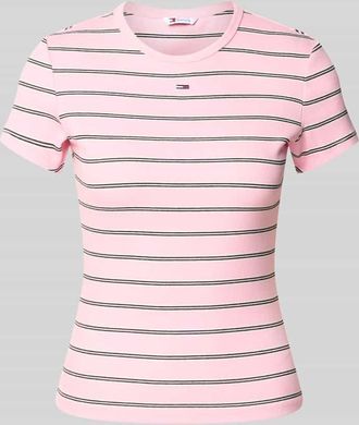 Tommy Jeans Slim Fit T-Shirt aus Baumwoll-Mix