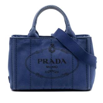 Prada Sac bandouli&egrave;re en toile Pre-owned - Femme - Pre-owned - Bleu - Taille: ONE Size
