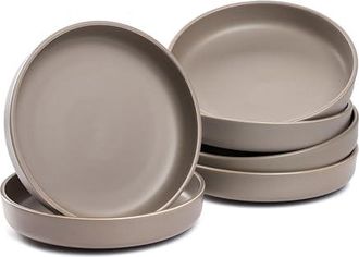 Leonardo Speiseteller ROMA 6er Set - Ø 19,7 cm - Mikrowellen- & Spülmaschinengeeignet - stapelbar - Keramik Geschirr für 6 Personen - Steingut-Teller, leicht m