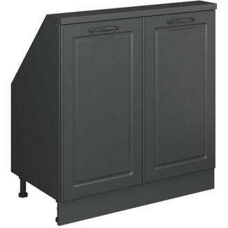 Vicco Armoire sous pente de toit Rion, Anthracite/Anthracite maison de campagne, avec 2 portes, Vicco