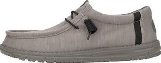 HeyDude Wally Stretch Fleece - Chaussures pour Hommes - Baskets avec Semelles Confortables - Style Mocassin, Lava Stone, 41