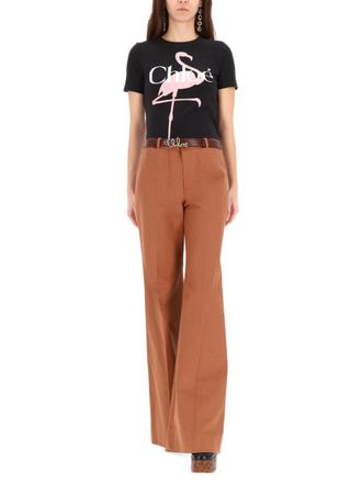 Chlo&eacute; Logo Cotton T-Shirt - Black