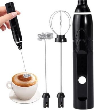 Generico Sghtil Mousseur &agrave; lait - Fouet &eacute;lectrique - Tige en acier inoxydable pour faire mousser le lait et m&eacute;langer le caf&eacute; | Pour maison, bar, appartement, b