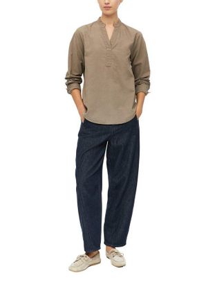 s.Oliver Langarmbluse Tunika mit Splitneck