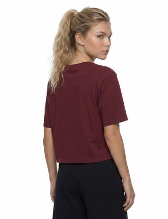 Guess T-Shirt COLETTE BOXY T-SHIRT mit Logo-Applikation, Baumwolle