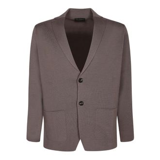 Dell'Oglio Wollmischungs-Cardigan - - Jackets - Herren - Braun - L