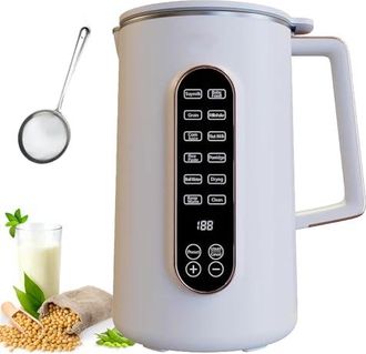 Generic Machine &agrave; Lait de Soja 1,2 L - Machine Automatique 8 en 1 pour Lait de Fruits Secs, Amande, Avoine et Soja, Sans Filtre, Fonction Maintien au Chaud, L