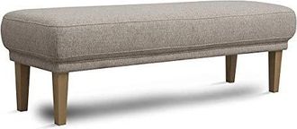 Cavadore Sitzbank Femarn / Polsterbank für Küche, Esszimmer oder Wohnküche / Küchenbank passend zum 3-Sitzer Femarn / 165 x 54 x 53 / Strukturstoff: Beige