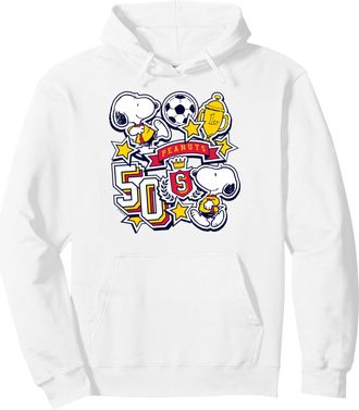Peanuts Snoopy Fußball-Aufkleber Pullover Hoodie