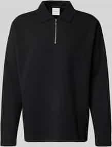 Calvin Klein Sweatshirt mit Polokragen und Rei&szlig;verschluss