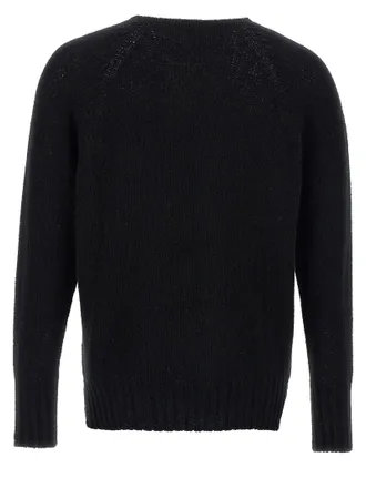 Maryya Boucl&eacute; Cotton Blend Sweater - Black