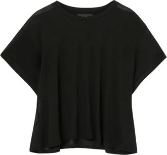 Dondup Femme, Tops, Noir, Taille: 38 FR T-shirt à col en V