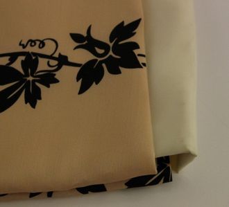 Caterina Gatta Floral-Print Silk Skirt - Beige