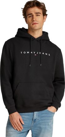 Tommy Jeans Herren TJM Reg Linear Logo Hoodie EXT Dm0dm20746bds004 Kapuzenpullover, Black (Black), L EU