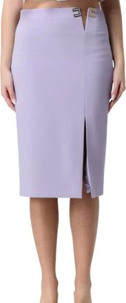 Elisabetta Franchi Femme, Jupes, Violet, Taille: 38 FR Midi Skirts