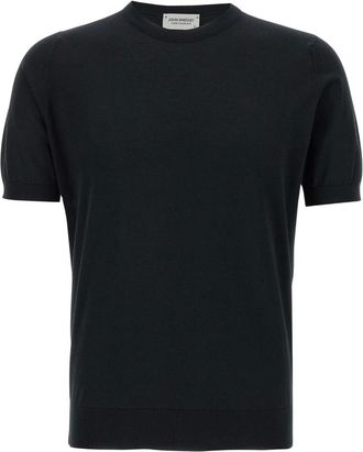 John Smedley Homme, Pulls, Noir, Taille: 2XL Kempton Crew Neck T-Shirt