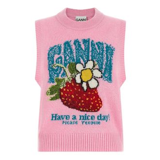 Ganni Damen, Strickwaren, Rosa, XSGr&ouml;&szlig;e