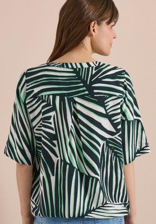 Cecil Druckbluse Sommerbluse mit grafischem Muster / im Tunika-Style