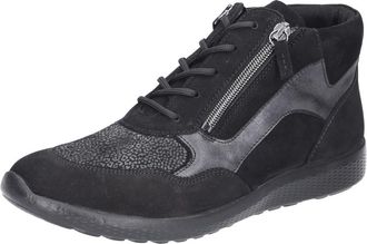 Waldl&auml;ufer M-IRA Bootie OrthoTritt 815M80-304-001, Nubukleder/Minileostretch, schwarz, Schn&uuml;rung u. Rei&szlig;verschl., Weite M Schwarz Gr. 37 1/2