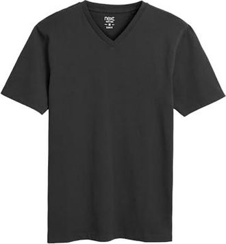 Next Homme T-Shirt Slim à col en V Essential Noir XL