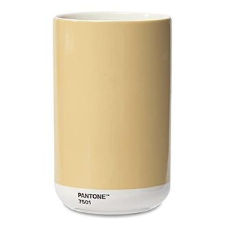 Pantone Pantone Porzellan Vase mit Geschenkbox, Jar, dekorative hochwertige Blumenvase, 1 Liter, Cream 7501 C