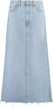 A Gold E Femme, Jupes, Bleu, Taille: W26 Hilla Maxi Denim Skirt