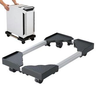 Generico Bodenst&auml;nder f&uuml;r Computer, 360-Grad-Drehung, CPU-Halterung unter dem Schreibtisch, f&uuml;r Waschmaschine / Pflanze / Koffer / Haushaltsger&auml;te / Wohnzimmer