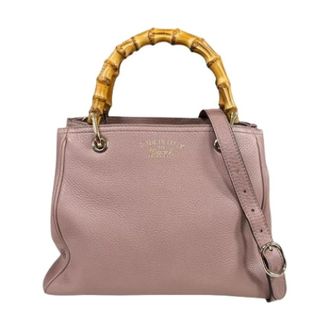 Gucci Sac bandouli&egrave;re vintage en bambou Pre-owned - Femme - Pre-owned - Rose - Taille: ONE Size
