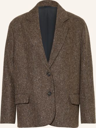 Brunello Cucinelli Brunello Cucinelli Blazer Mit Glitzergarn Und Pailletten braun