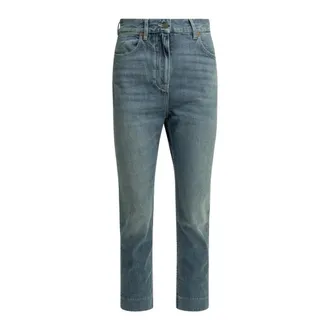 Valentino Cropped Straight-Leg Jeans - - Jeans - Damen - Blau - W29