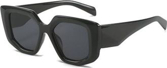 Generic Lunettes De Soleil D&eacute;coratives &Agrave; Monture Large For Homme Et Femme, Id&eacute;ales For Les Vacances Ou D&eacute;placements En Ext&eacute;rieur(Black)