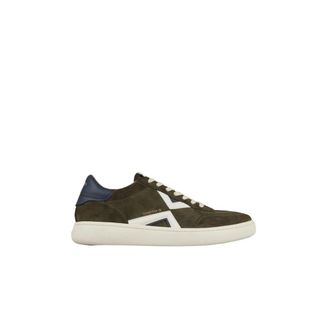 Alexander Smith Ocean Uomo in gr&uuml;nem Wildleder mit wei&szlig;em Seitenlogo und blauer Ferse - - Shoes - Herren - Mehrfarbig - 45 EU