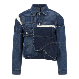 sacai Patchwork-Denimjacke - - Jackets - Damen - Blau - S