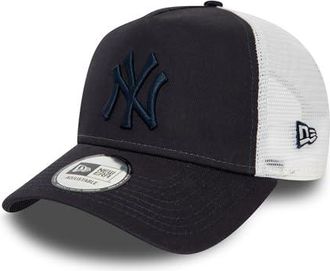 New Era NY Casquette pour Les Fans Casquette de Camionneur Chapeau New York Yankees Baseball Logo de léquipe Bleu foncé Blanc