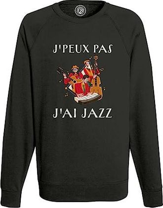 Fabulous Sweatshirt Homme Noir JPeux Pas JAi Jazz Musique Piano Guitare Basse