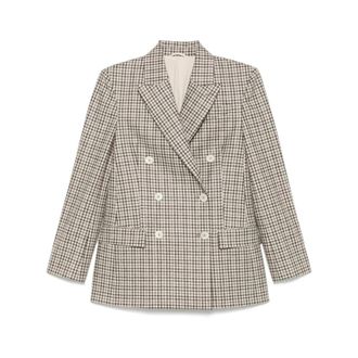 Brunello Cucinelli Beige Doppelreihige Jacke mit Taschen - - Jackets - Damen - Beige - M