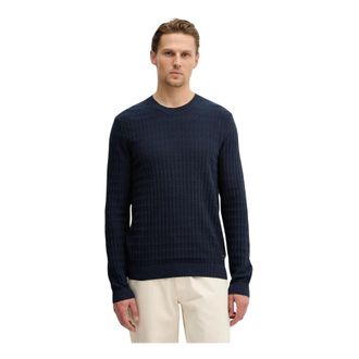 Joop Rundhals-Strickware - - Knitwear - Herren - Blau - M