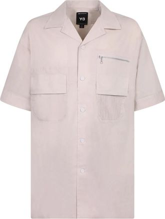 Yohji Yamamoto Homme, Chemises, Blanc, Taille: L Blouse &agrave; manches courtes