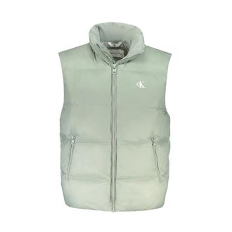 Calvin Klein Gr&uuml;ne Polyamidjacke mit Rei&szlig;verschluss und Taschen - - Jackets - Herren - Gr&uuml;n - S