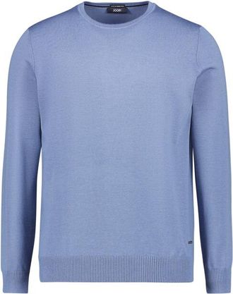 Joop Herren Pullover blau Merinowolle unifarben