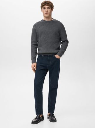 Mango Jean Ben cropped tapered-fit bleu foncé intense - Homme - 38 - MANGO MAN