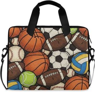 Alaza Sac &agrave; bandouli&egrave;re pour ordinateur portable de 40,6 &agrave; 15,6 Motif lama - Pour homme et femme, Ball I27844, Taille unique