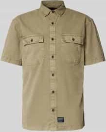 Superdry Regular Fit Freizeithemd mit 1/2-Arm Modell Military