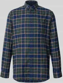 Christian Berg Slim Fit Freizeithemd aus Flanell mit Button-Down-Kragen