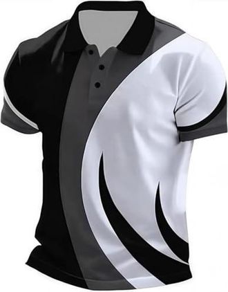 Generic T-Shirt d&eacute;contract&eacute; &agrave; Manches Courtes pour Homme - Tendance - pour Le Sport et Les Loisirs - Design imprim&eacute; &eacute;l&eacute;gant - Id&eacute;al pour Un Usage Quotidien 20