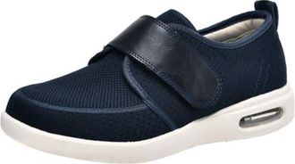 Generic Hommes Chaussures De Marche Large Réglable Pieds Nus Casual Diabétique Baskets Non Glissant Arthrite OEdème Baskets Grande Taille,Bleu,39 EU